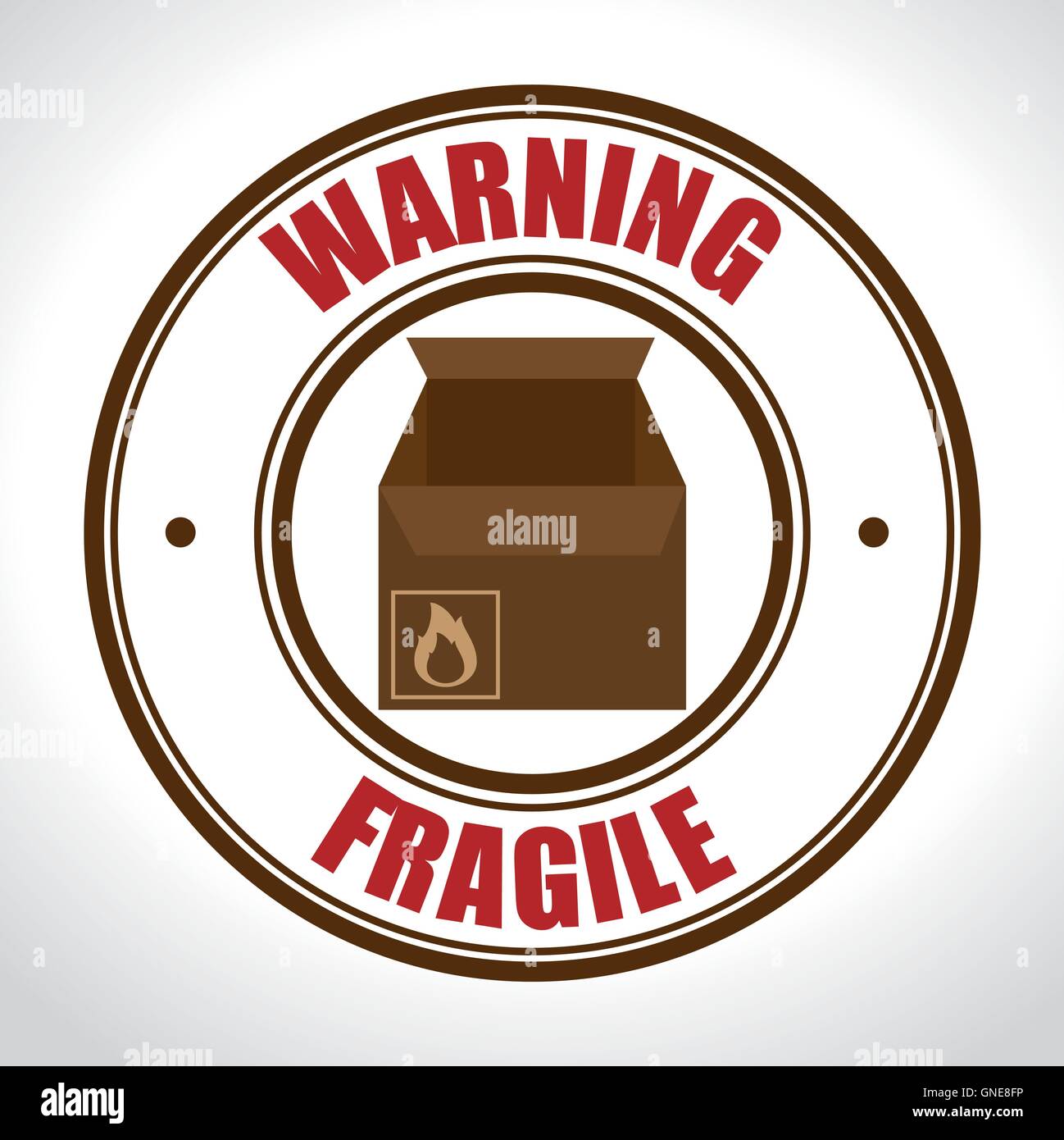 fragile seal delivery service d icon Stock Vector Image & Art - Alamy