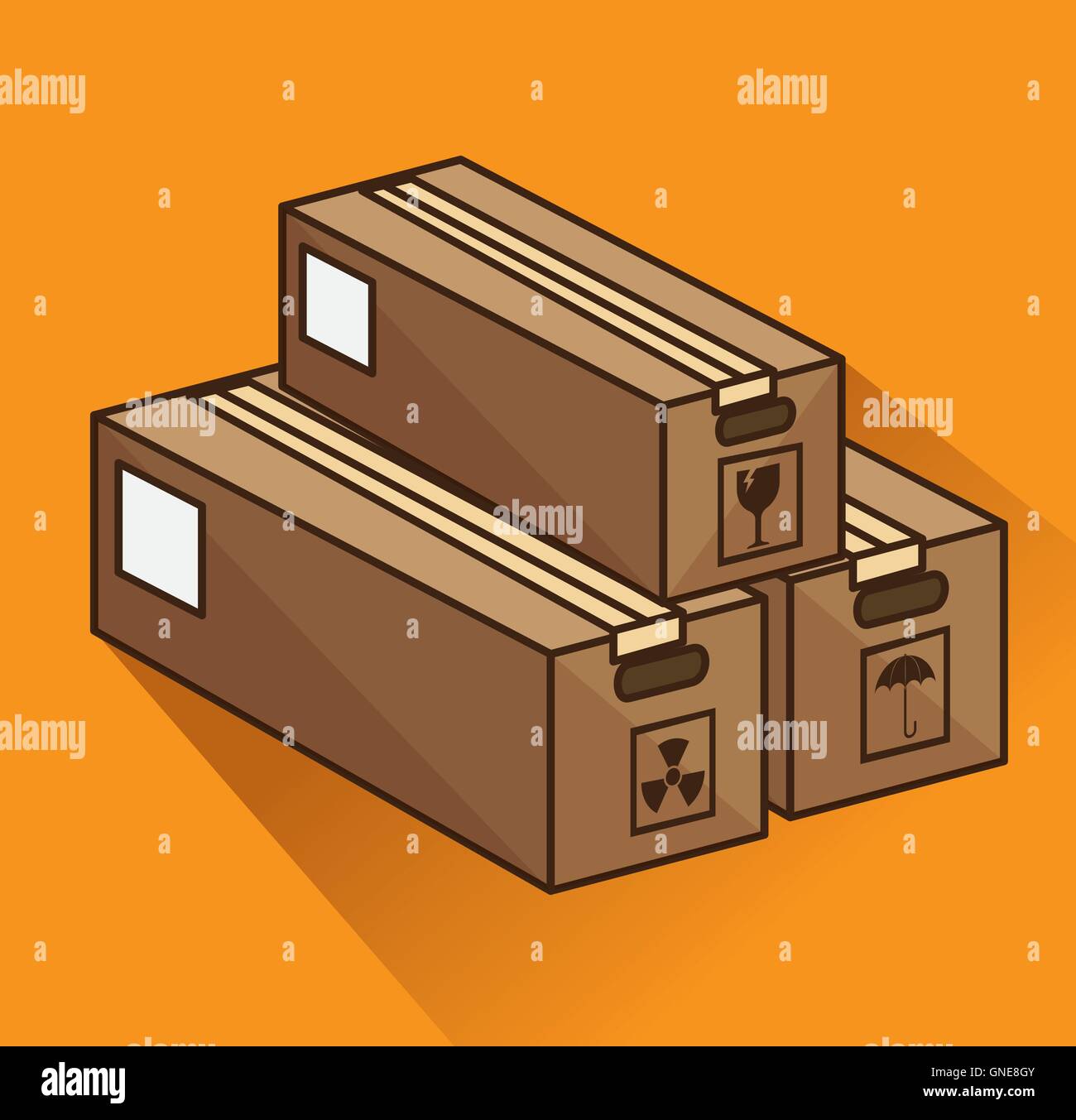 boxes carton packing delivery service Stock Vector Image & Art - Alamy