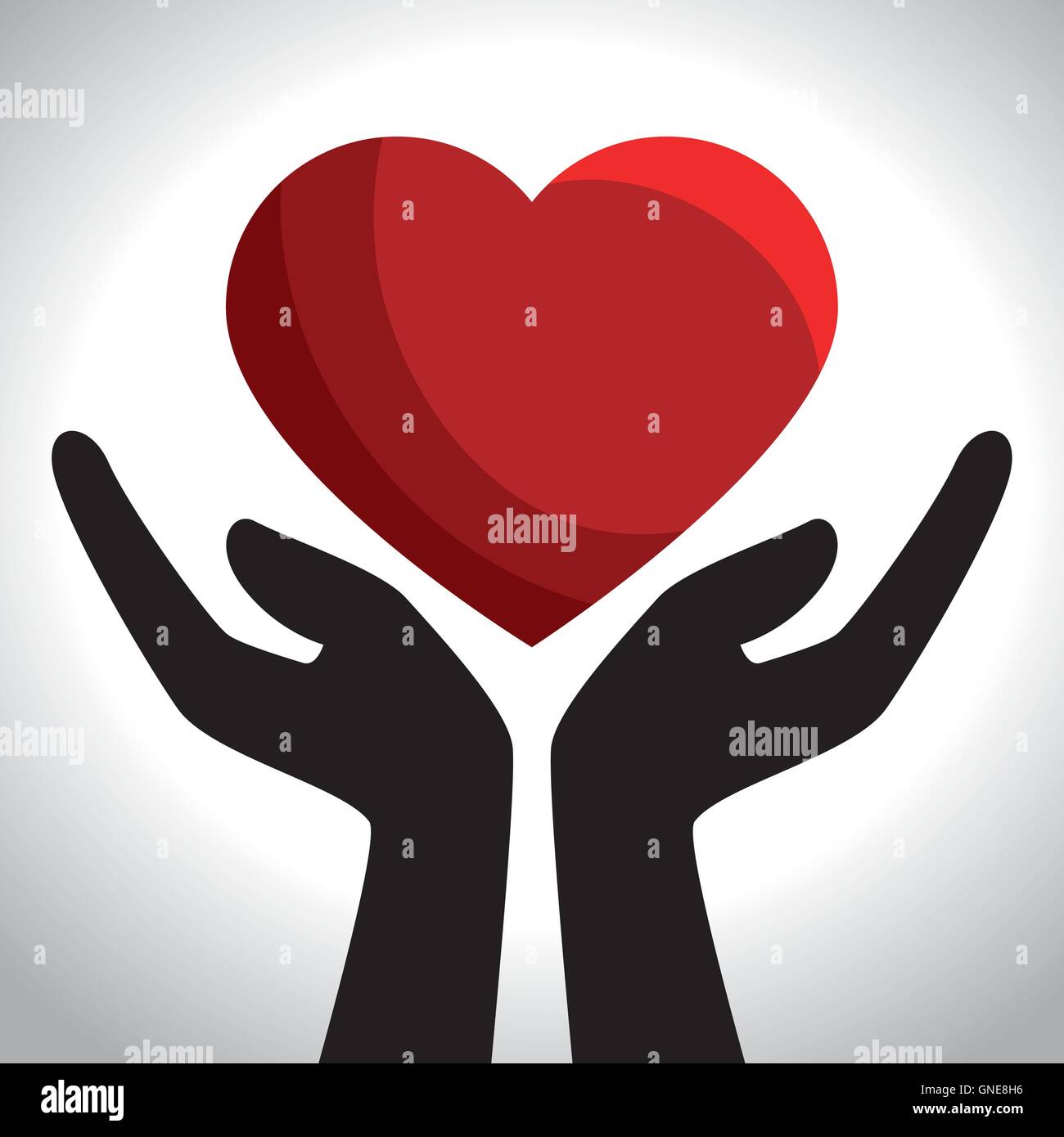 hands human protection silhouette Stock Vector Image & Art - Alamy