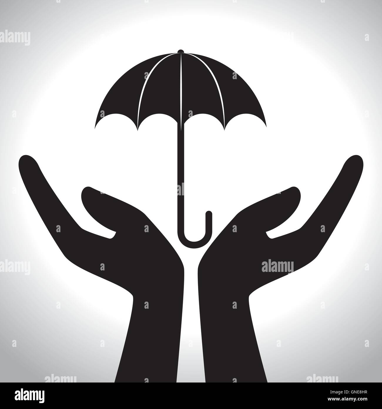 hands human protection silhouette Stock Vector Image & Art - Alamy