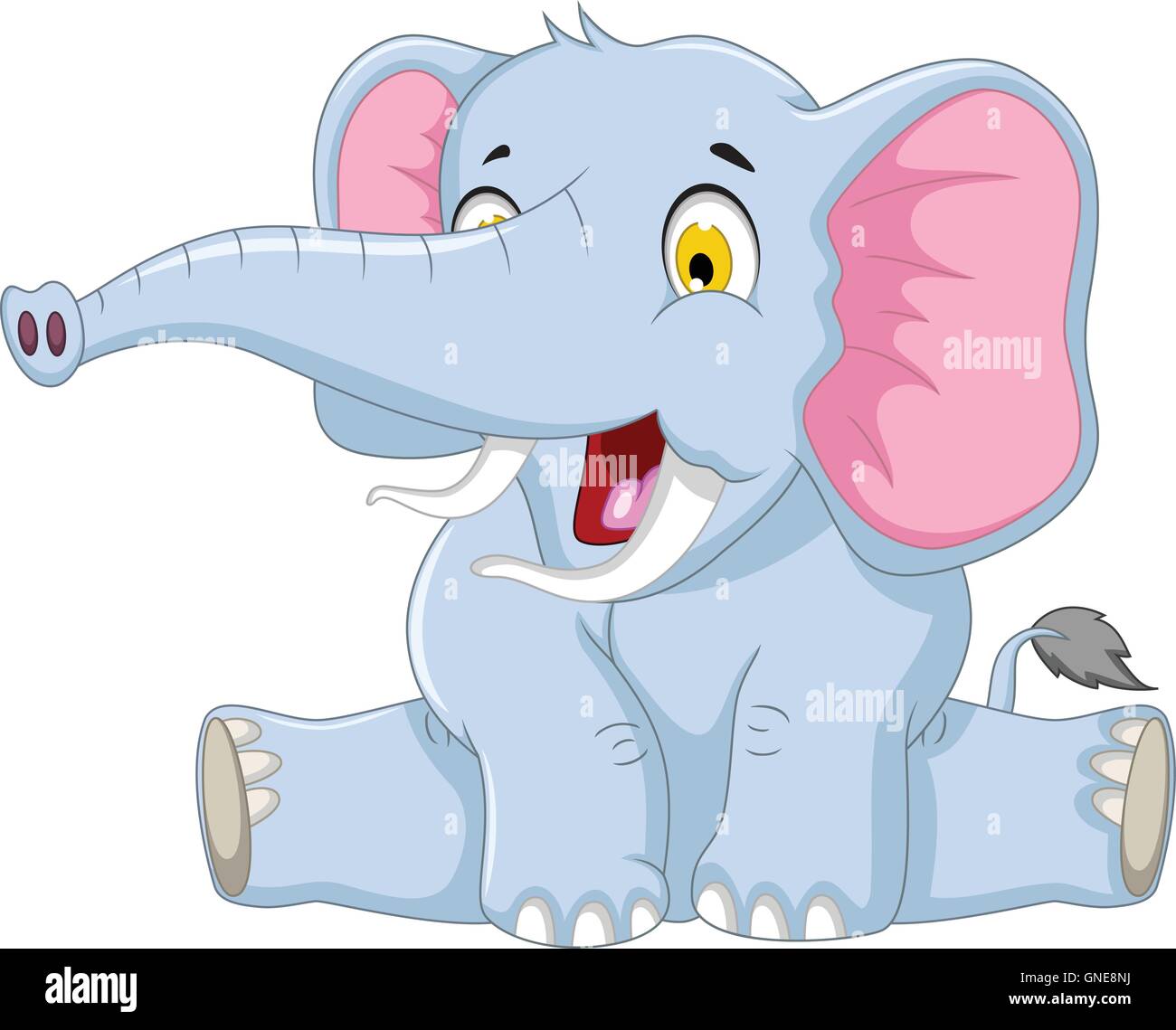 Elephant with big tusks Stock Vector Images - Alamy