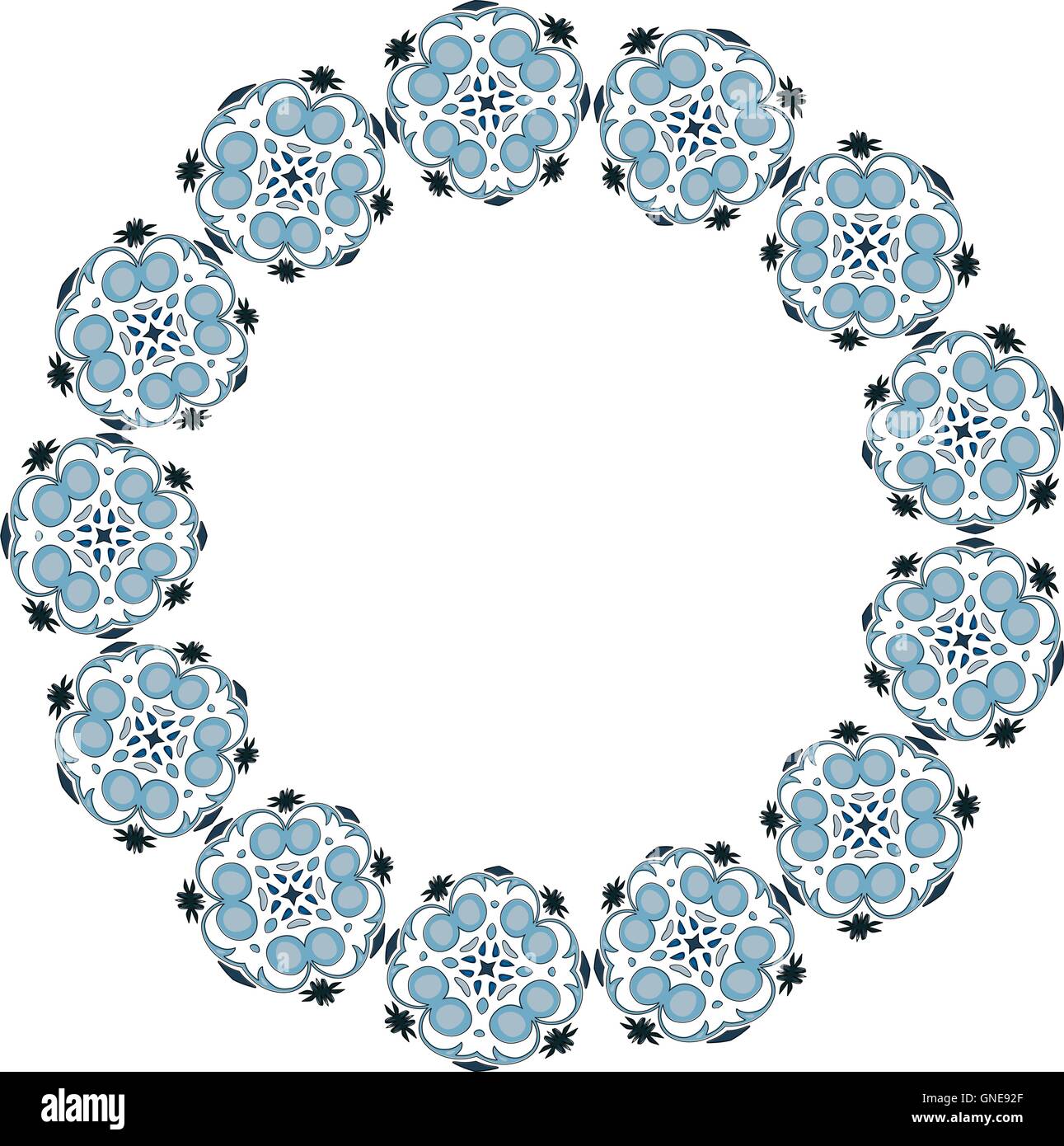 Blue circle mandala hi-res stock photography and images - Alamy