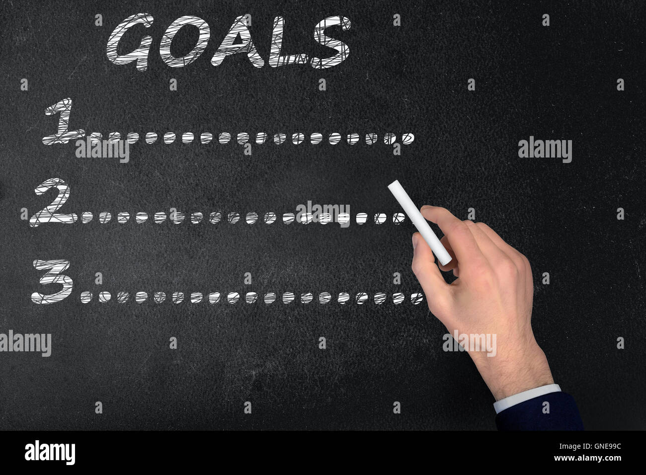 Goals text write on black board Stock Photo - Alamy