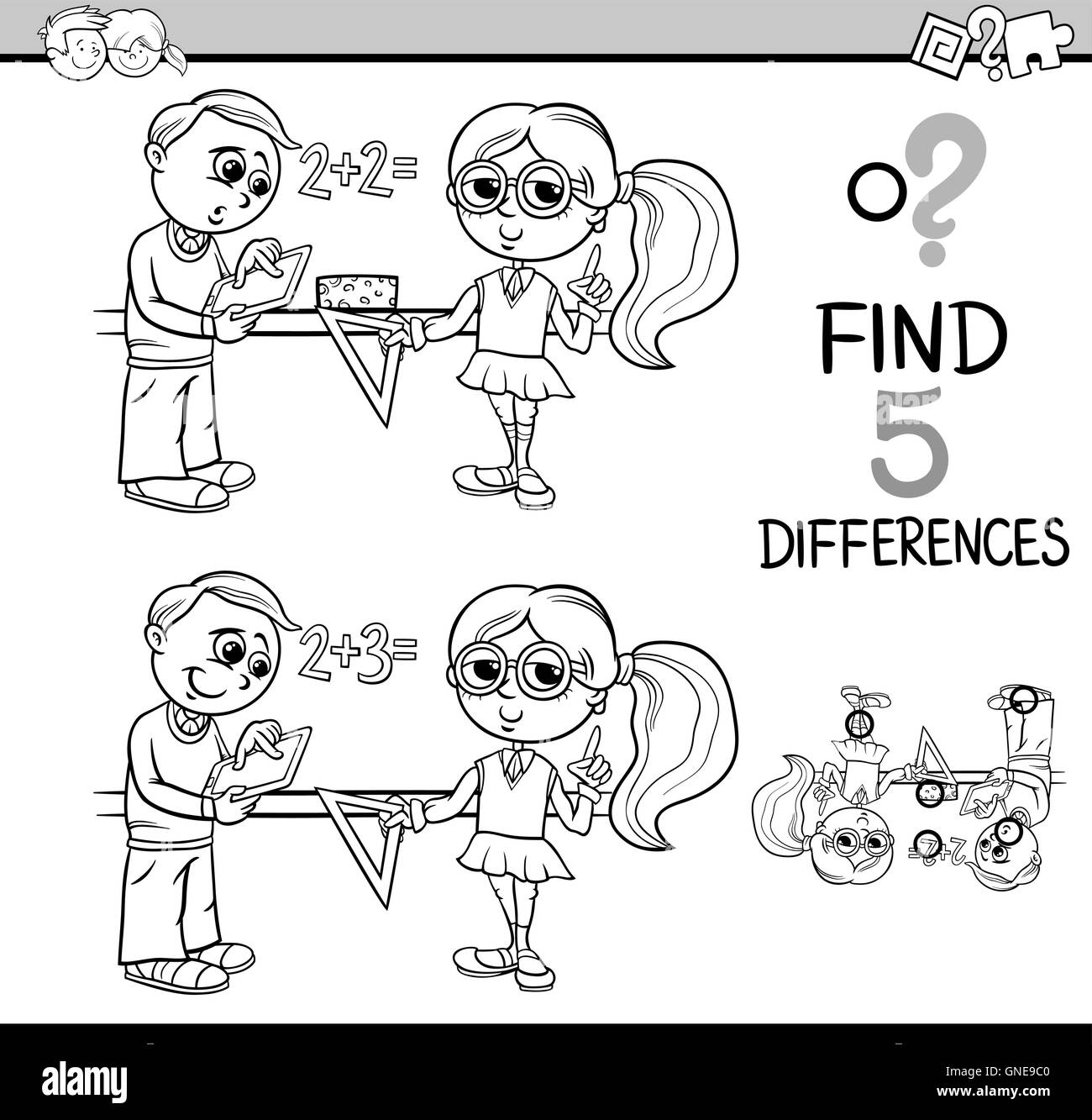 differences activity coloring page Stock Vector Image & Art - Alamy