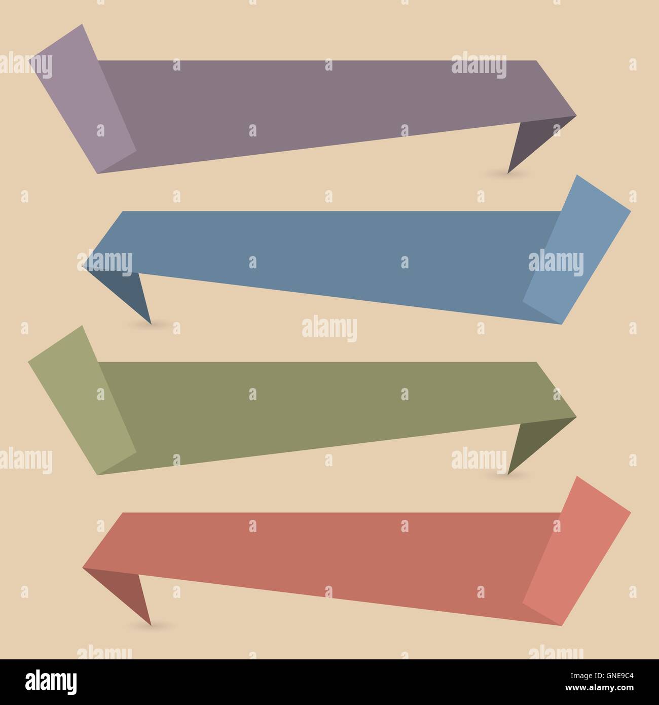 Set of paper banners, vector illustration Stock Vector Image & Art - Alamy