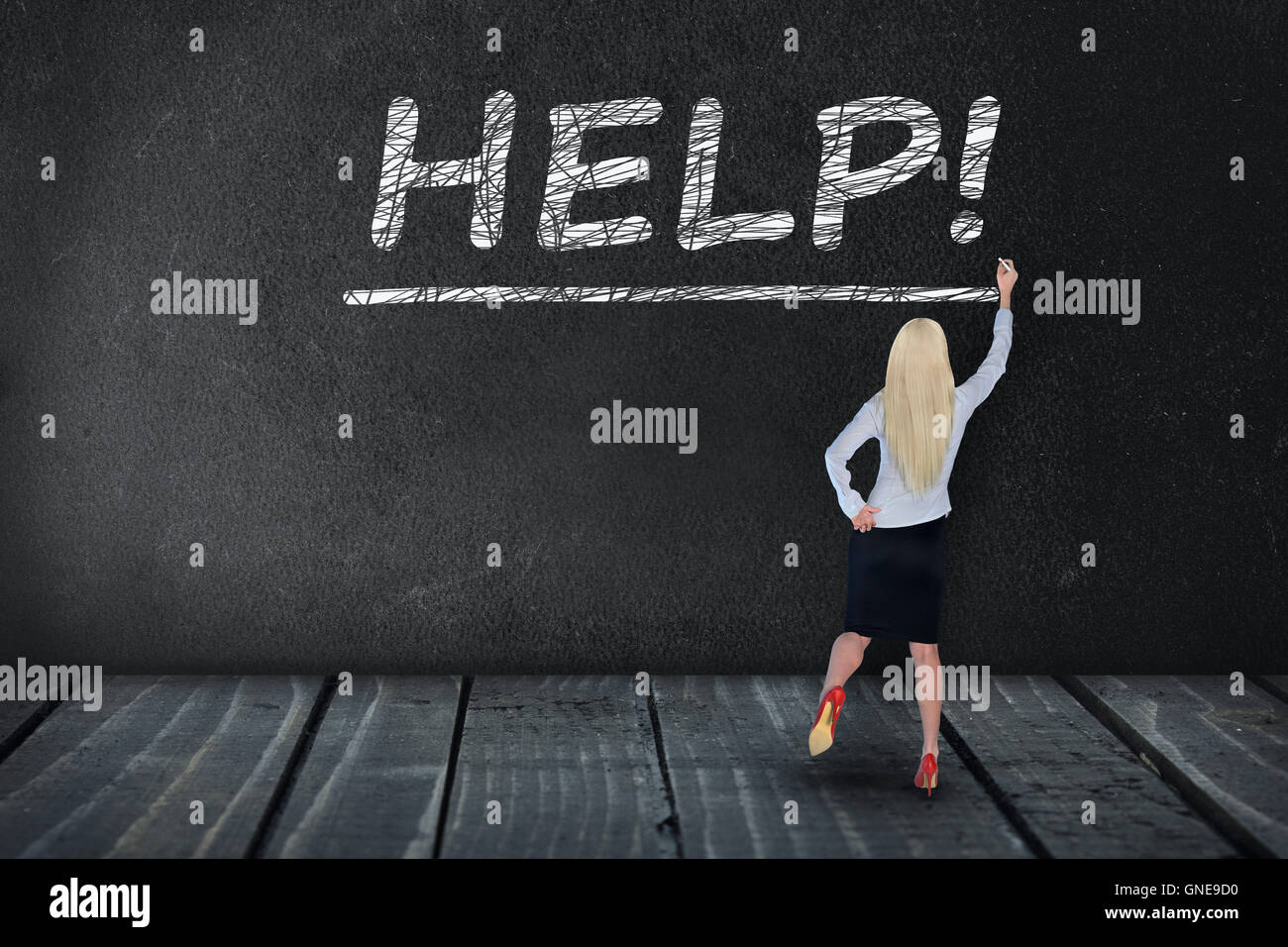 Blackboard need help text hi-res stock photography and images - Alamy