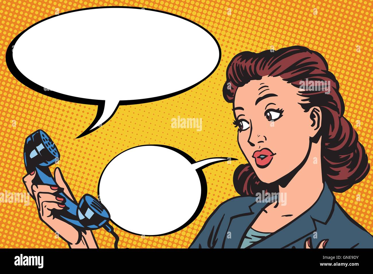 Communication lady Stock Vector Images - Alamy