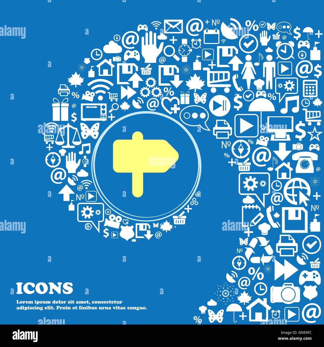 Information Road sign symbol. Nice set of beautiful icons twisted ...