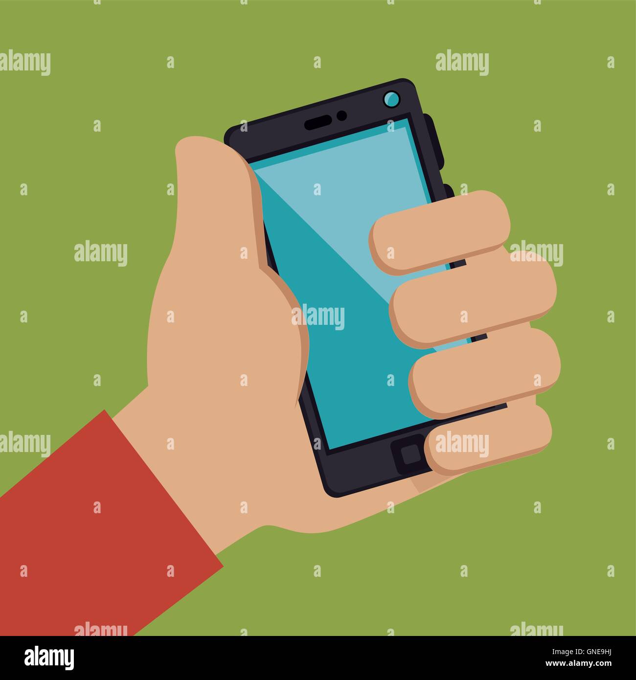 hand user smartphone isolated Stock Vector Image & Art - Alamy
