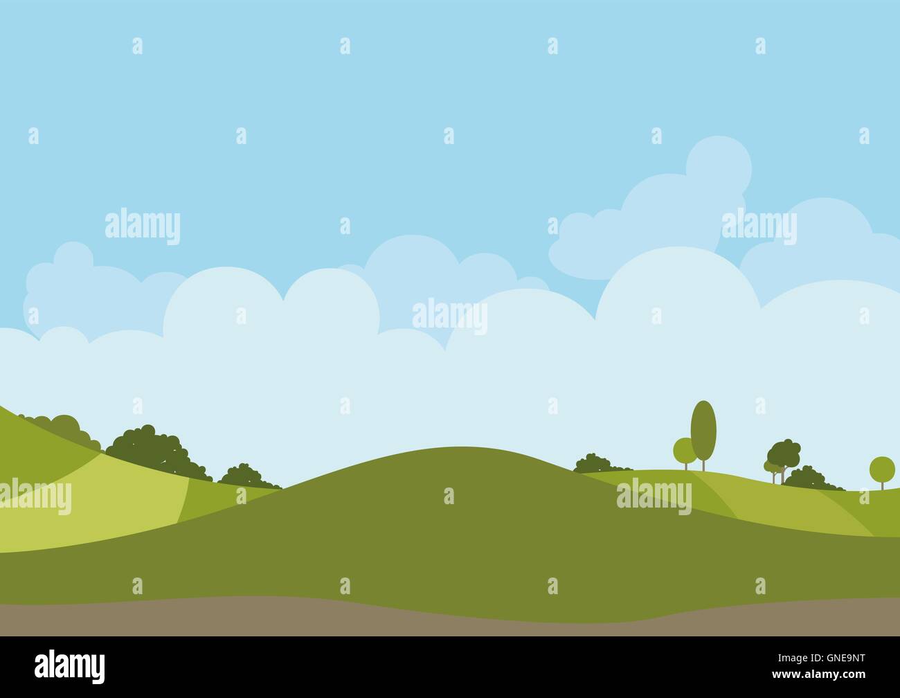 Spring Green Landscape Stock Vector Image & Art - Alamy