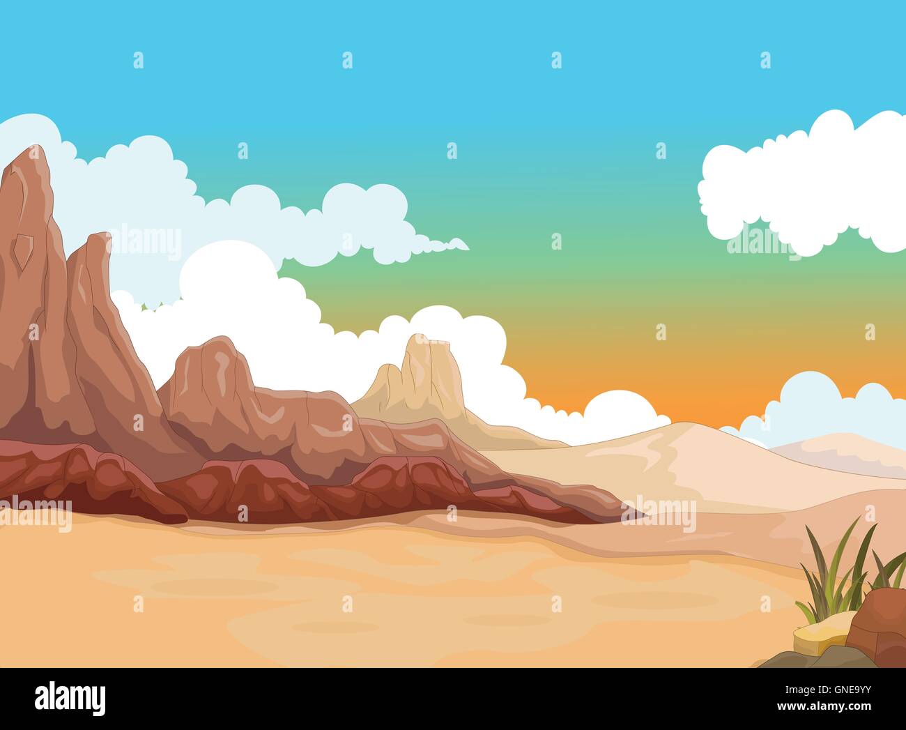 Desert landscape perspective Stock Vector Images - Alamy