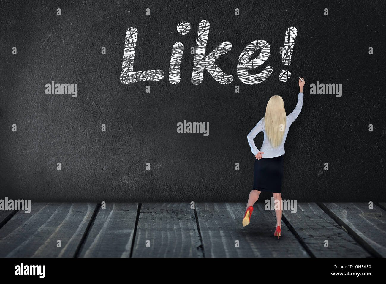 Hand drawing social network concept chalk technology hi-res stock ...