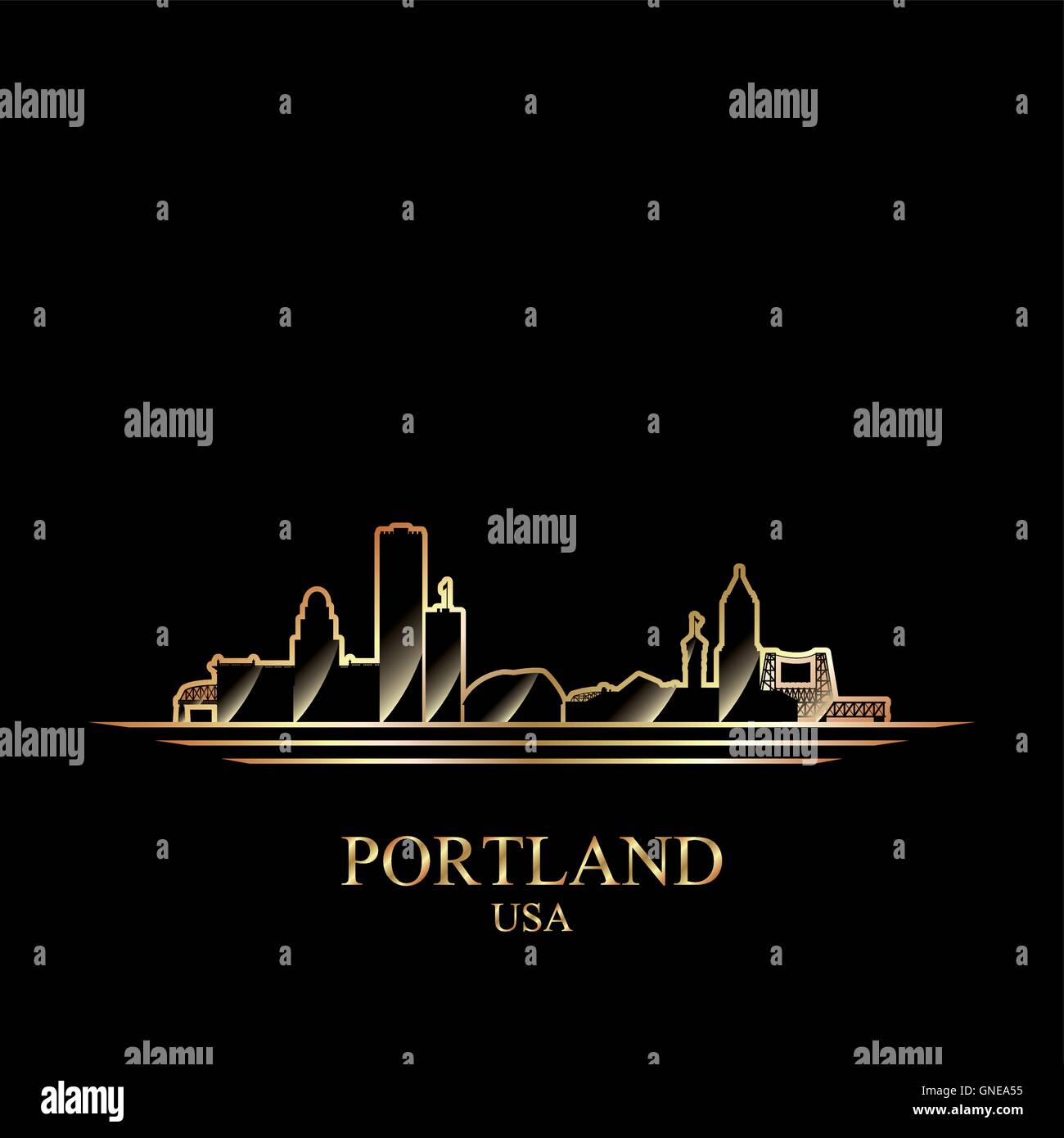 Portland oregon, portland building Stock Vector Images - Alamy