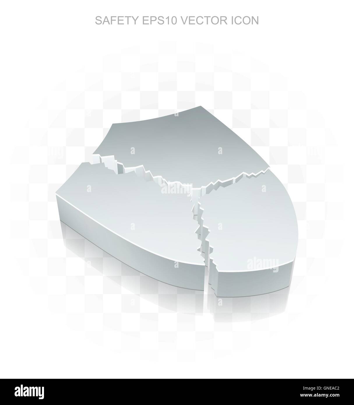 Broken shield Stock Vector Images - Alamy