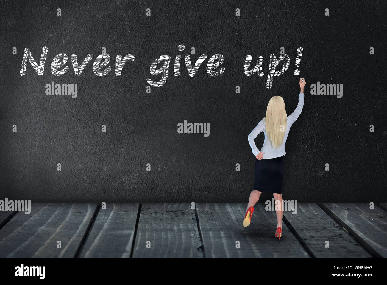 Dont give up on chalkboard hi-res stock photography and images - Alamy