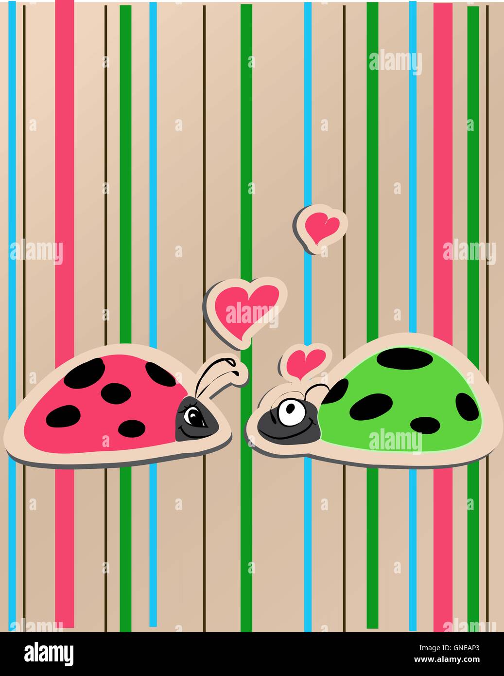 ladybugs in love Stock Vector Image & Art - Alamy