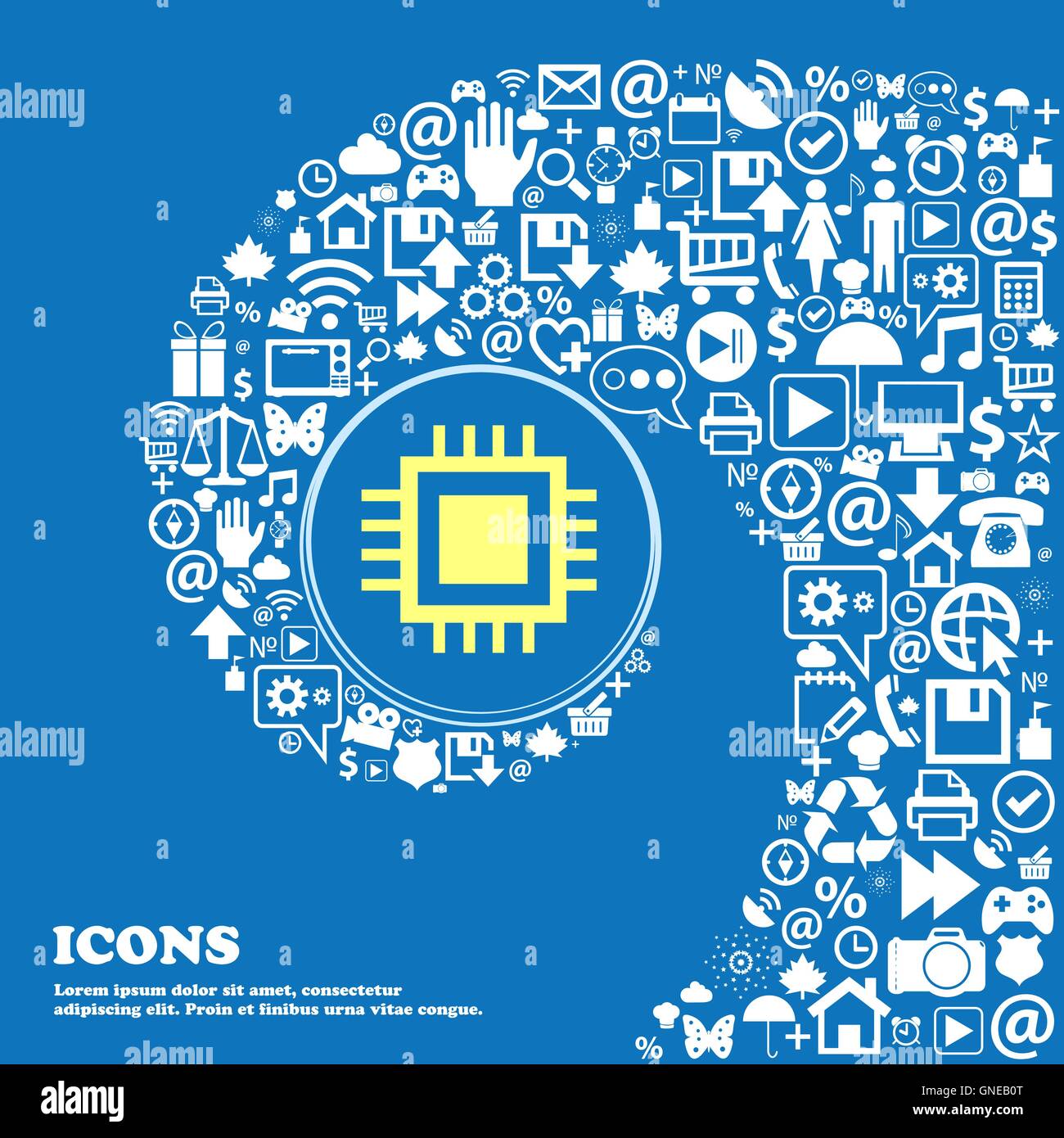 Integrated circuit icons on Stock Vector Images - Alamy