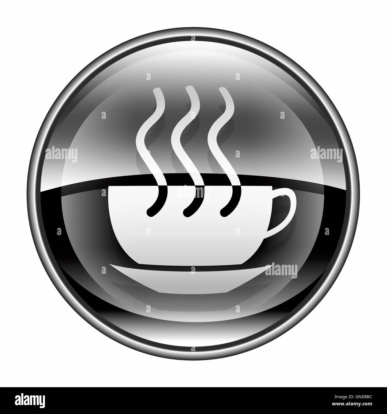 coffee cup icon black, isolated on white background Stock Photo - Alamy