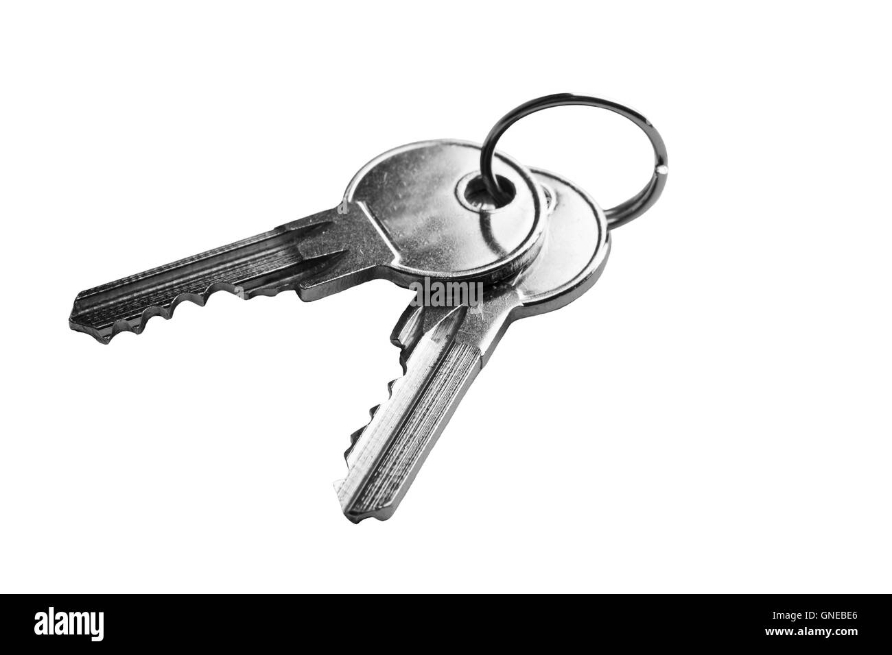 two keys isolated Stock Photo - Alamy