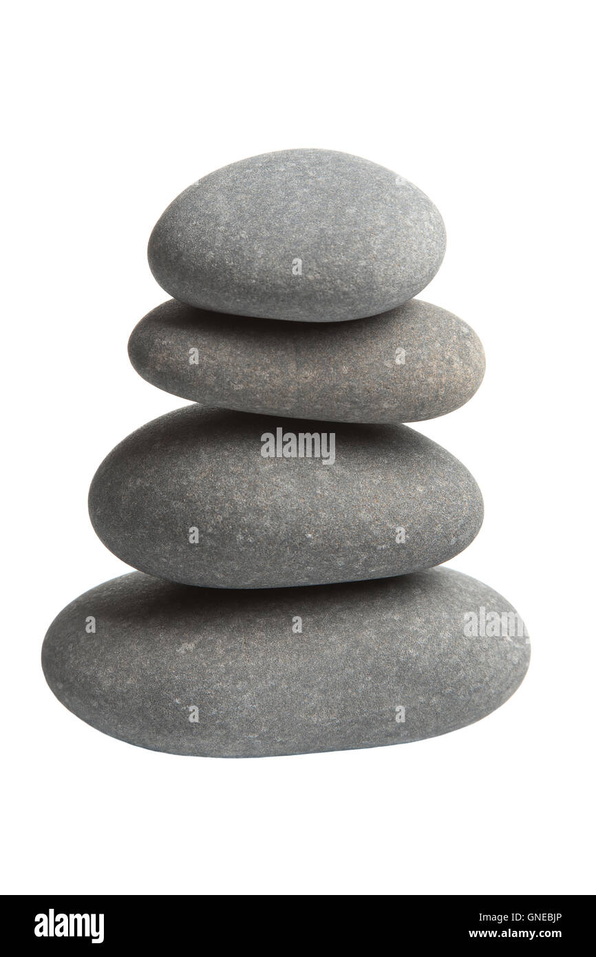 grey spa stones isolated Stock Photo - Alamy