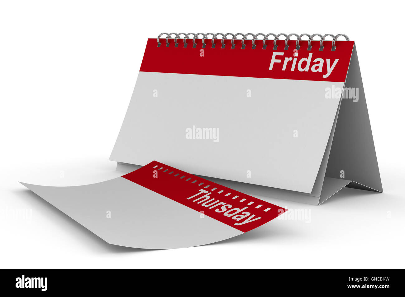 Calendar for friday on white background. Isolated 3D image Stock Photo ...
