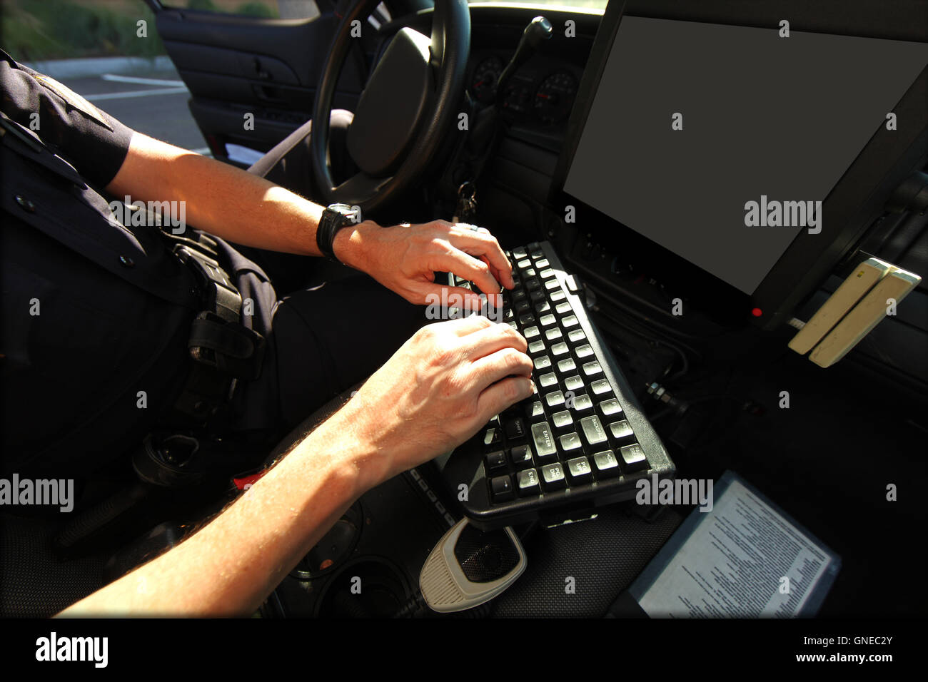 Squad car computer hi-res stock photography and images - Alamy