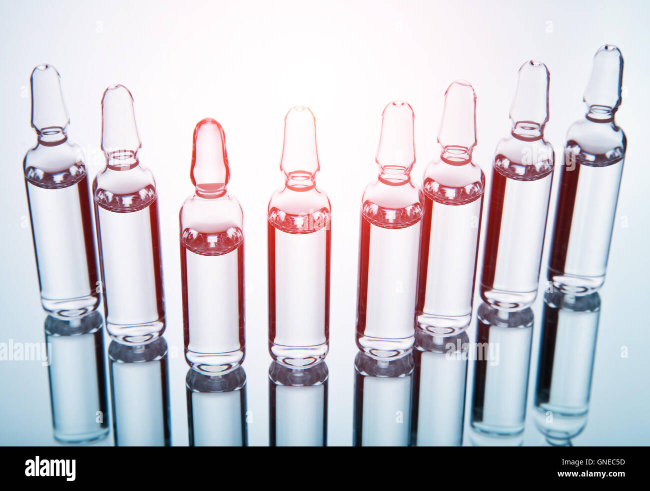 medical ampules in a row Stock Photo - Alamy