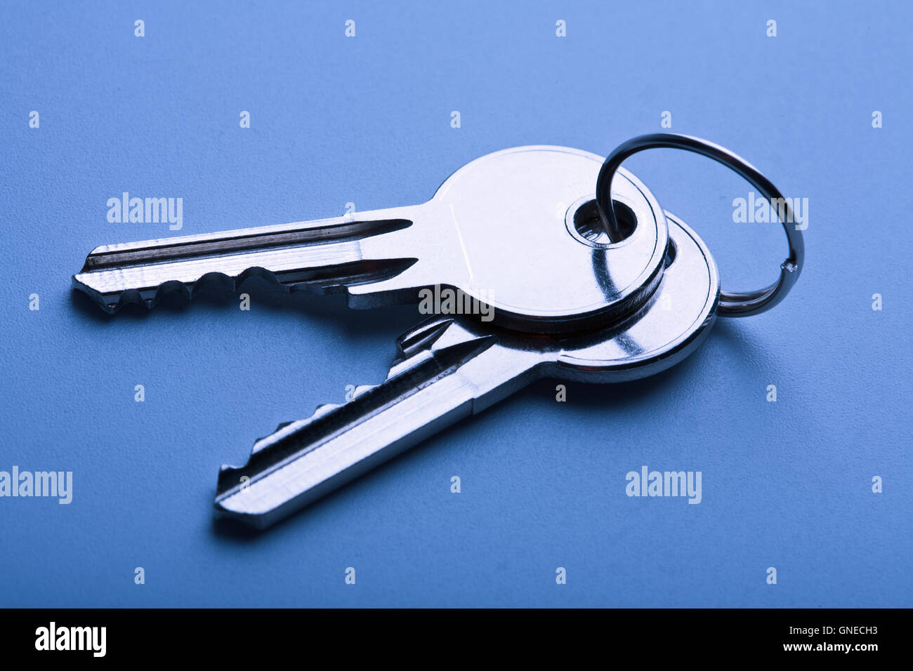 two keys on a ring Stock Photo - Alamy