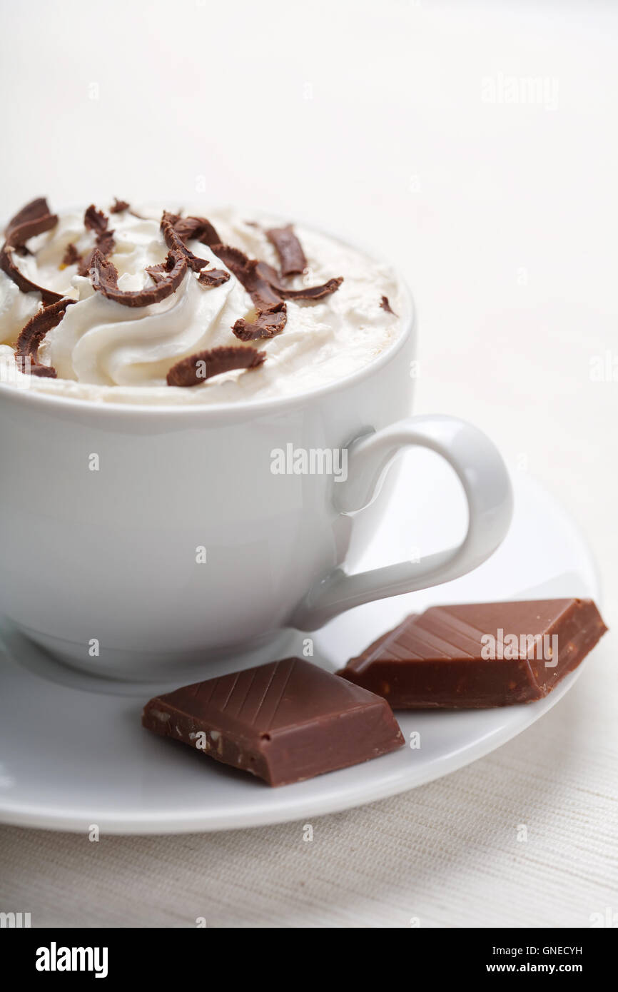 cup of coffee with chocolate Stock Photo - Alamy