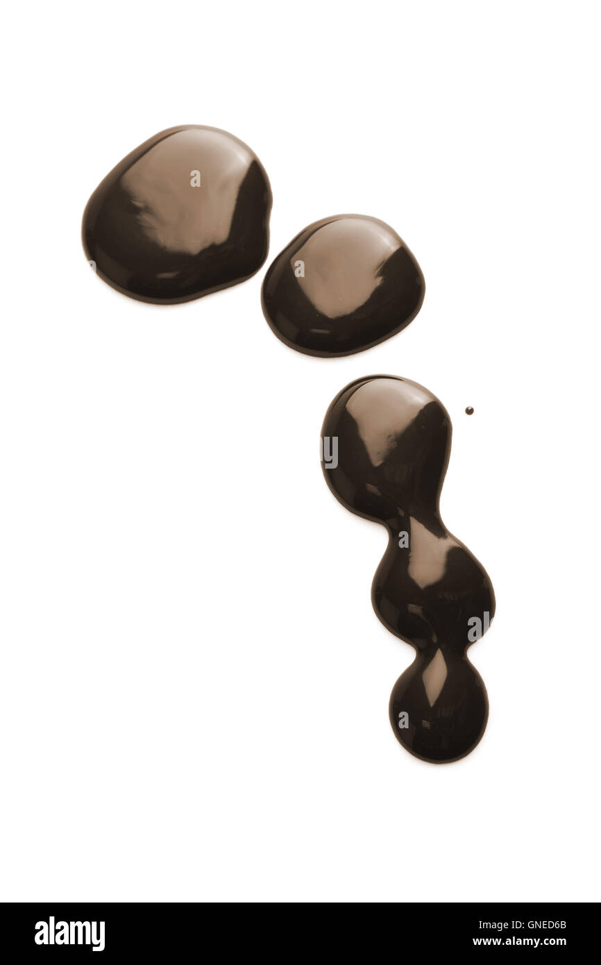 liquid dark chocolate drops isolated Stock Photo - Alamy