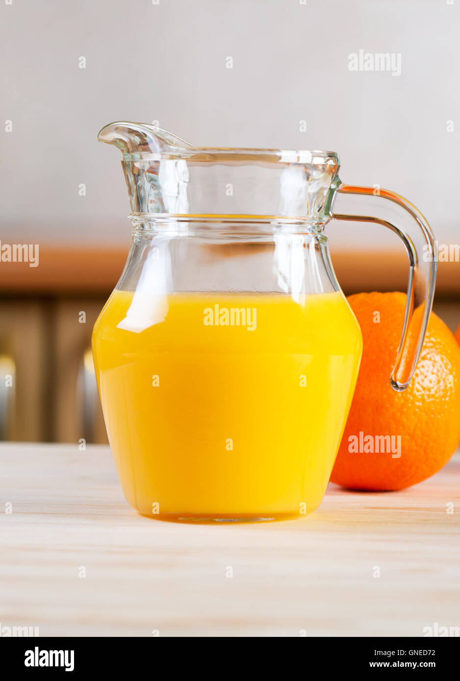 Juice on table Stock Photo - Alamy