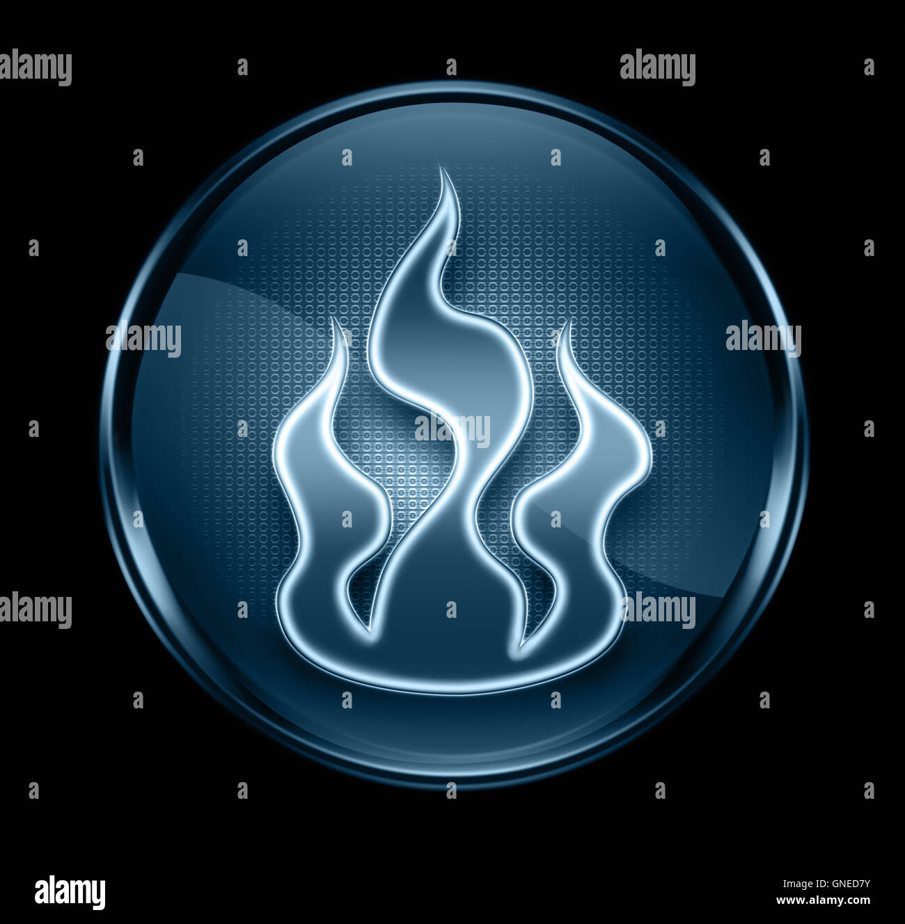 Industry warning sign dark blue, isolated on white background Stock ...