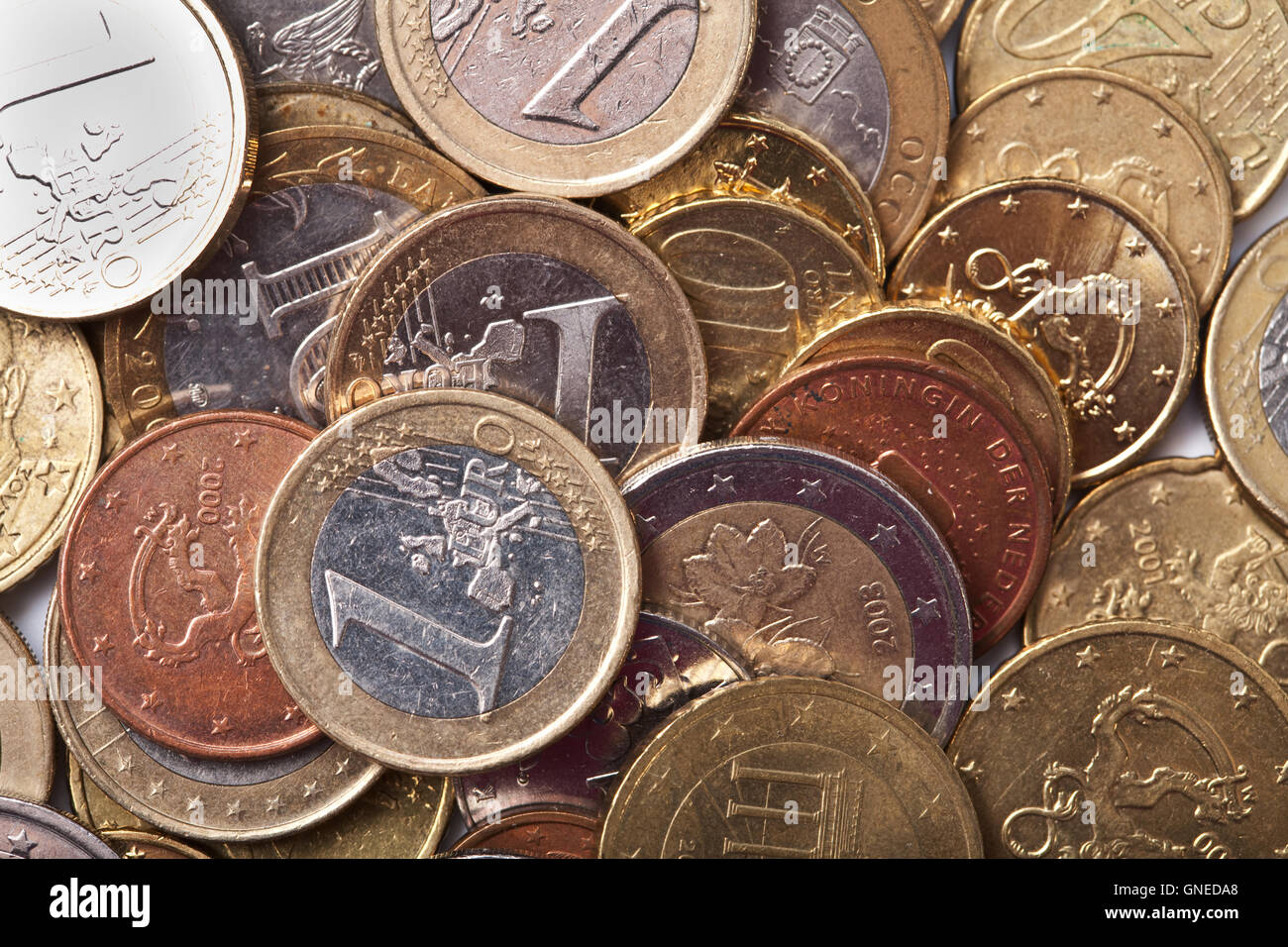 euro coins background Stock Photo - Alamy