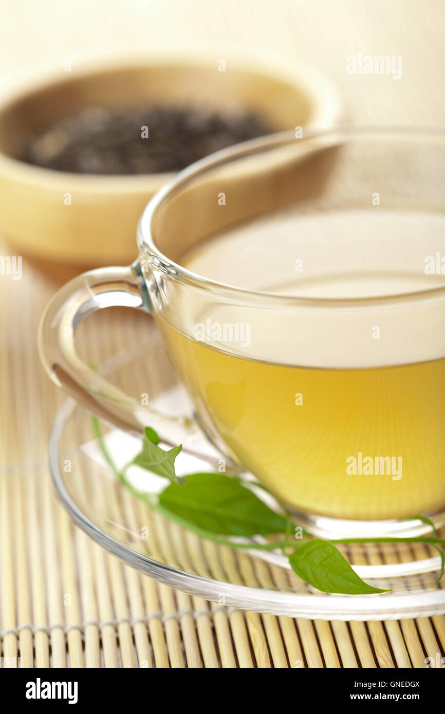 cup of green tea Stock Photo - Alamy