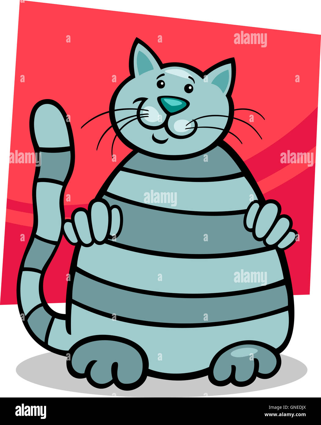 Grey cat cartoon hi-res stock photography and images - Alamy