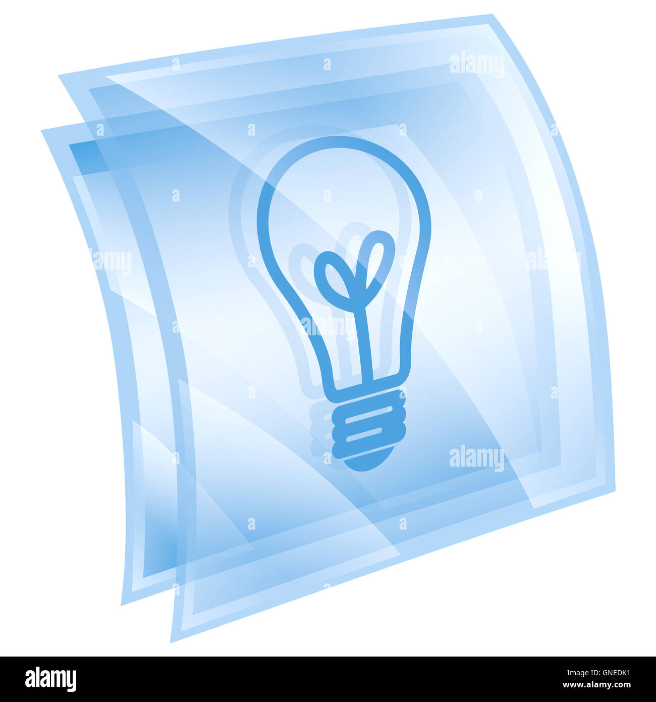 Light Bulb Icon blue, isolated on white background Stock Photo - Alamy