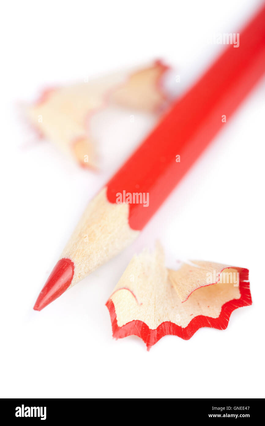 red pencil isolated Stock Photo - Alamy