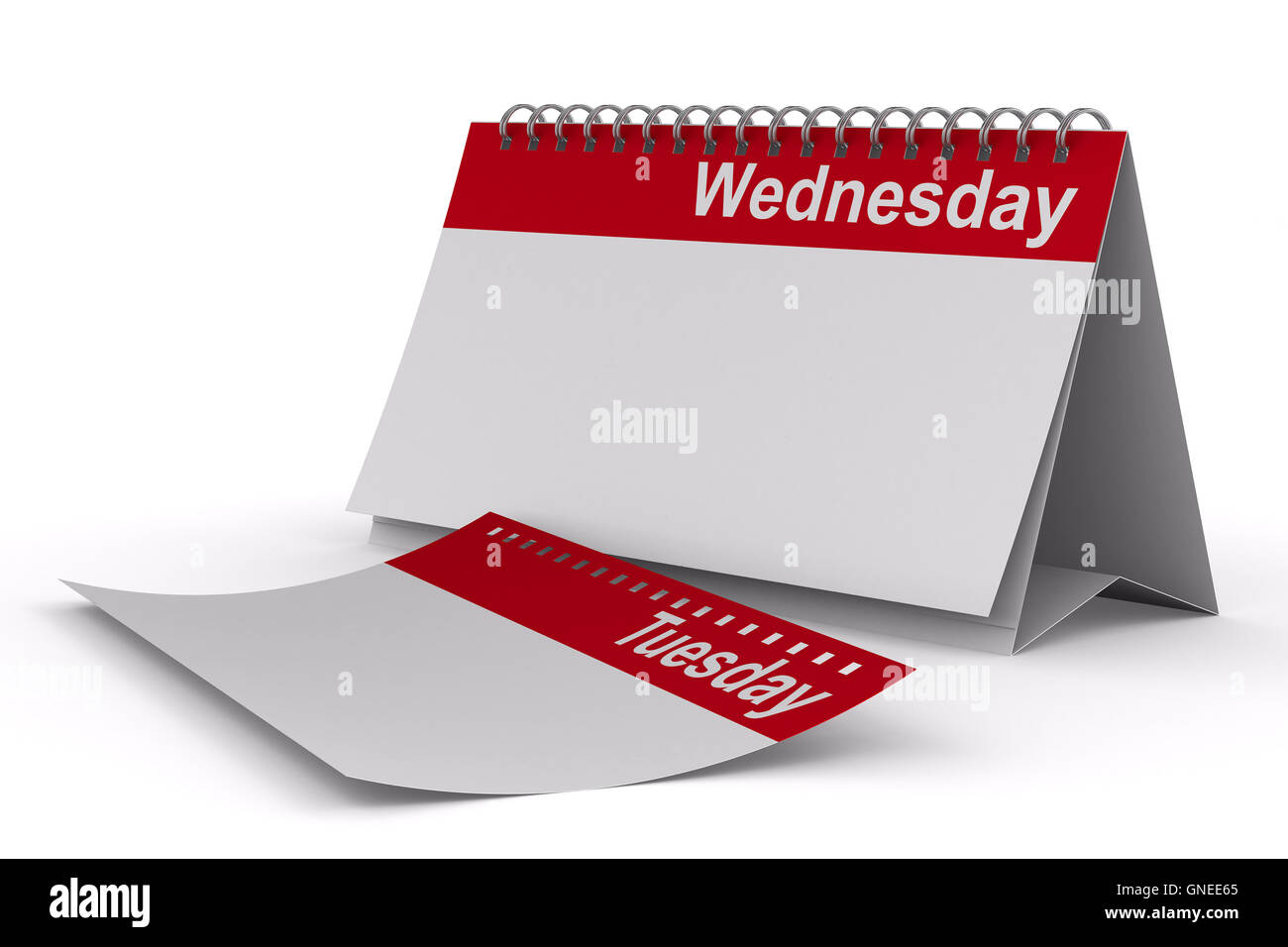 Calendar for wednesday on white background. Isolated 3D image Stock ...