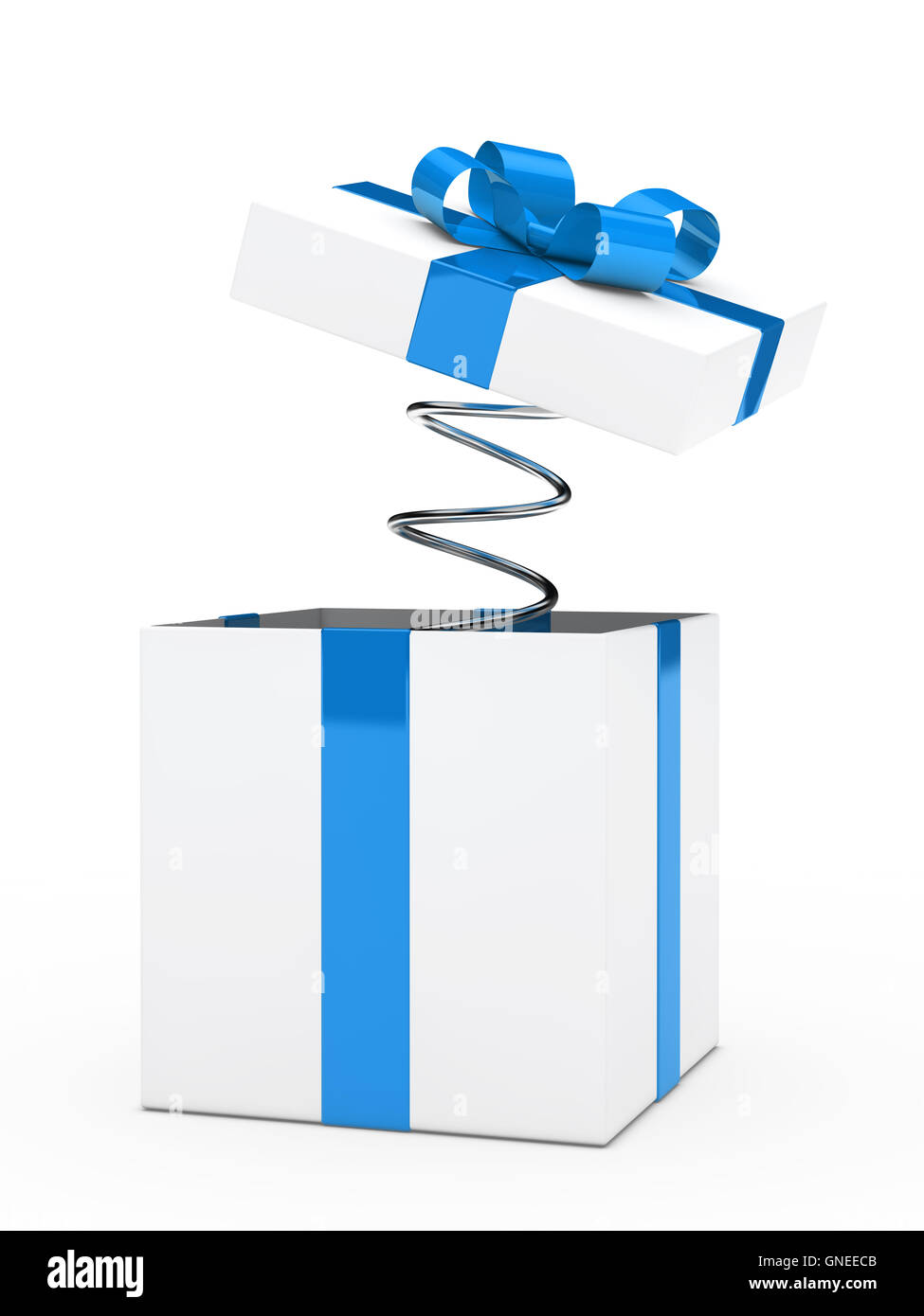gift box blue white Stock Photo - Alamy