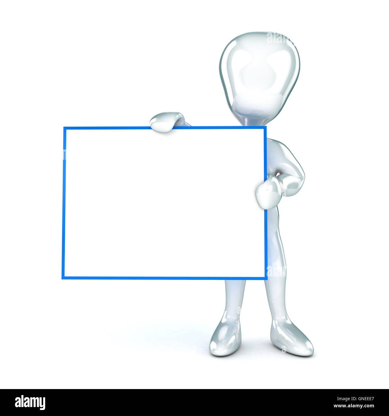 Man with Blank Sign Stock Photo - Alamy