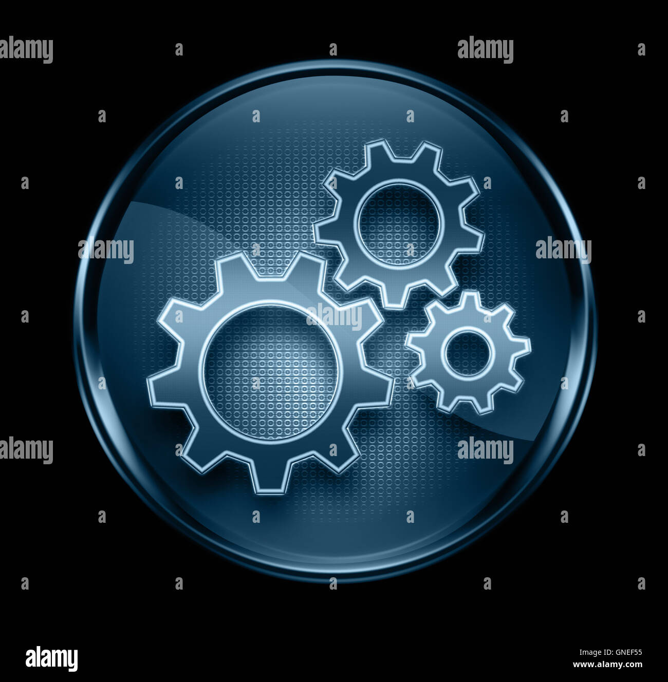 Tools icon dark blue, isolated on black background Stock Photo - Alamy