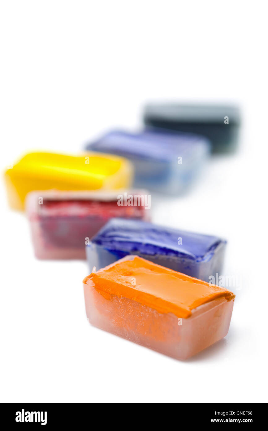 colorful paints isolated Stock Photo - Alamy