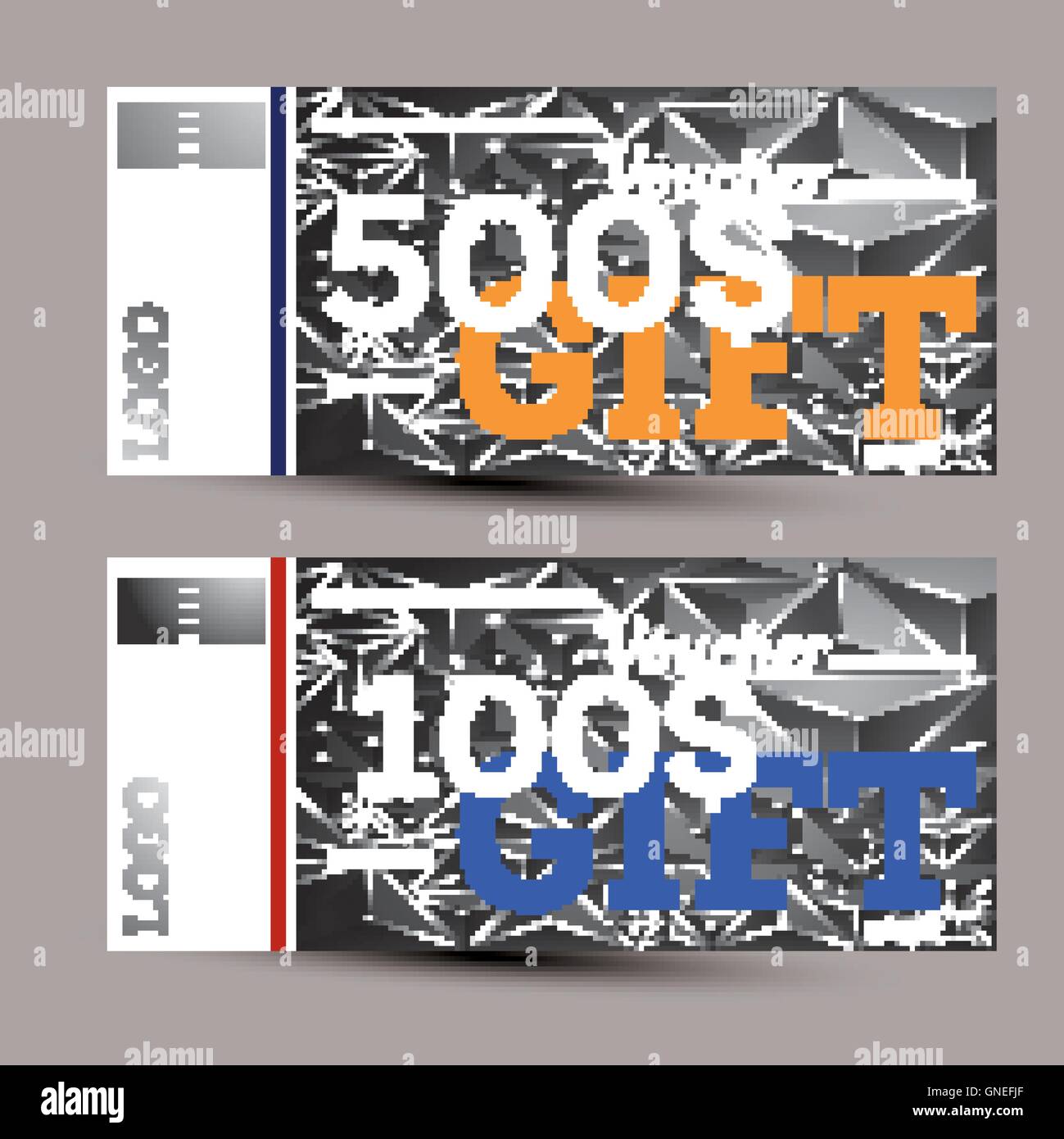 Blank coupon voucher cut lines hi-res stock photography and images - Alamy