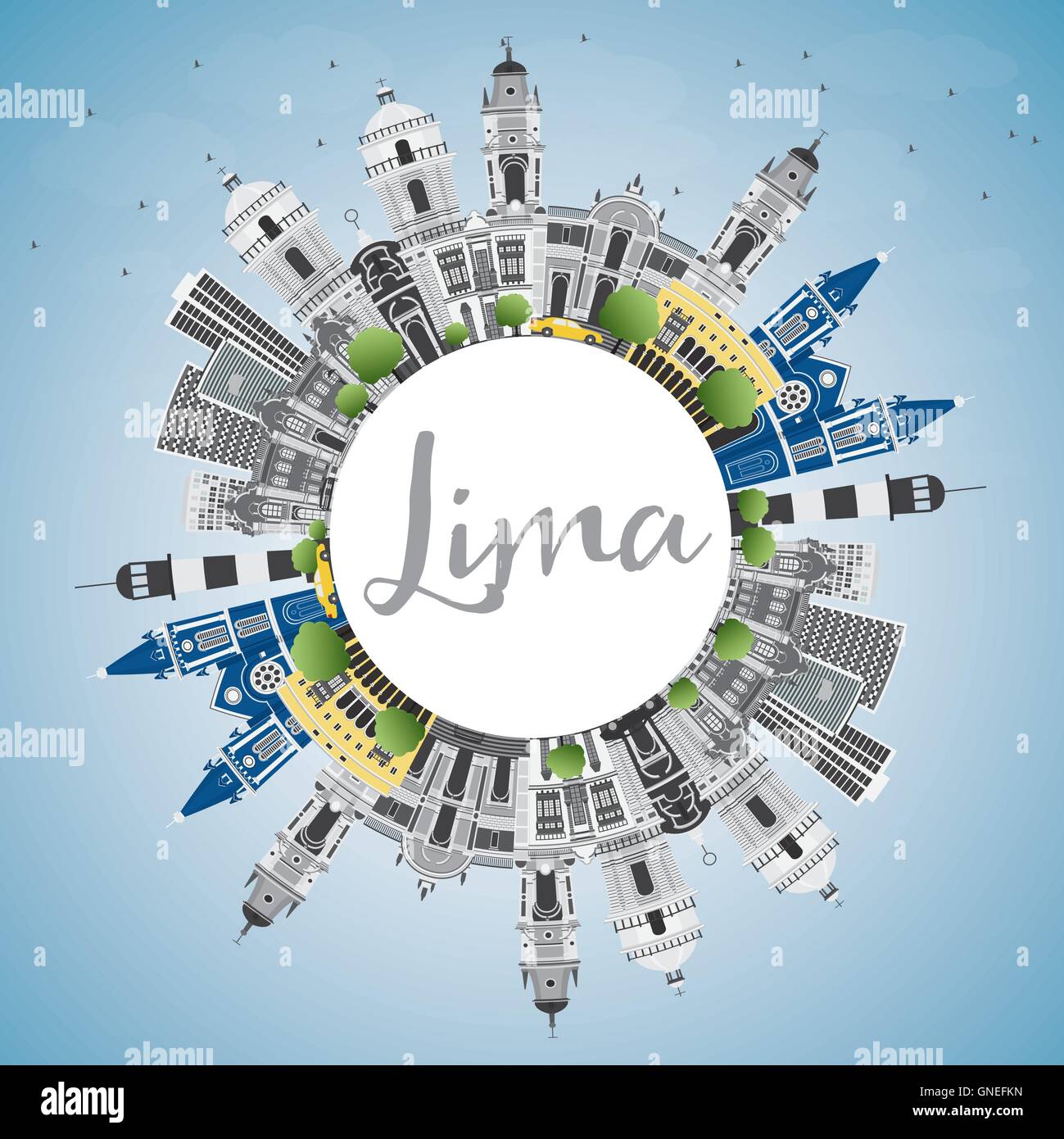 Downtown lima peru Stock Vector Images - Alamy