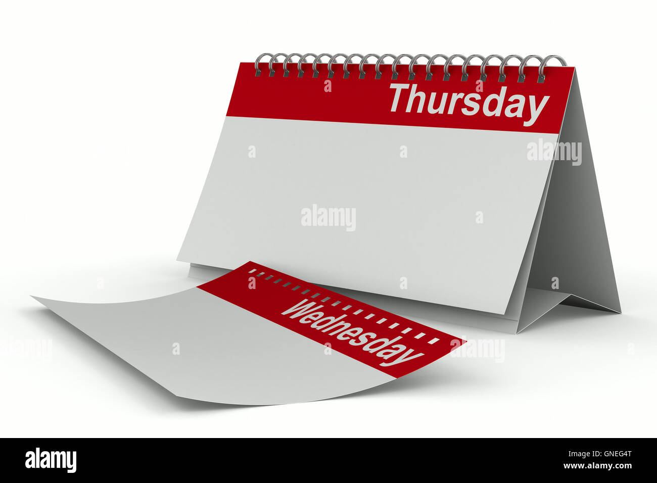 Calendar for thursday on white background. Isolated 3D image Stock ...