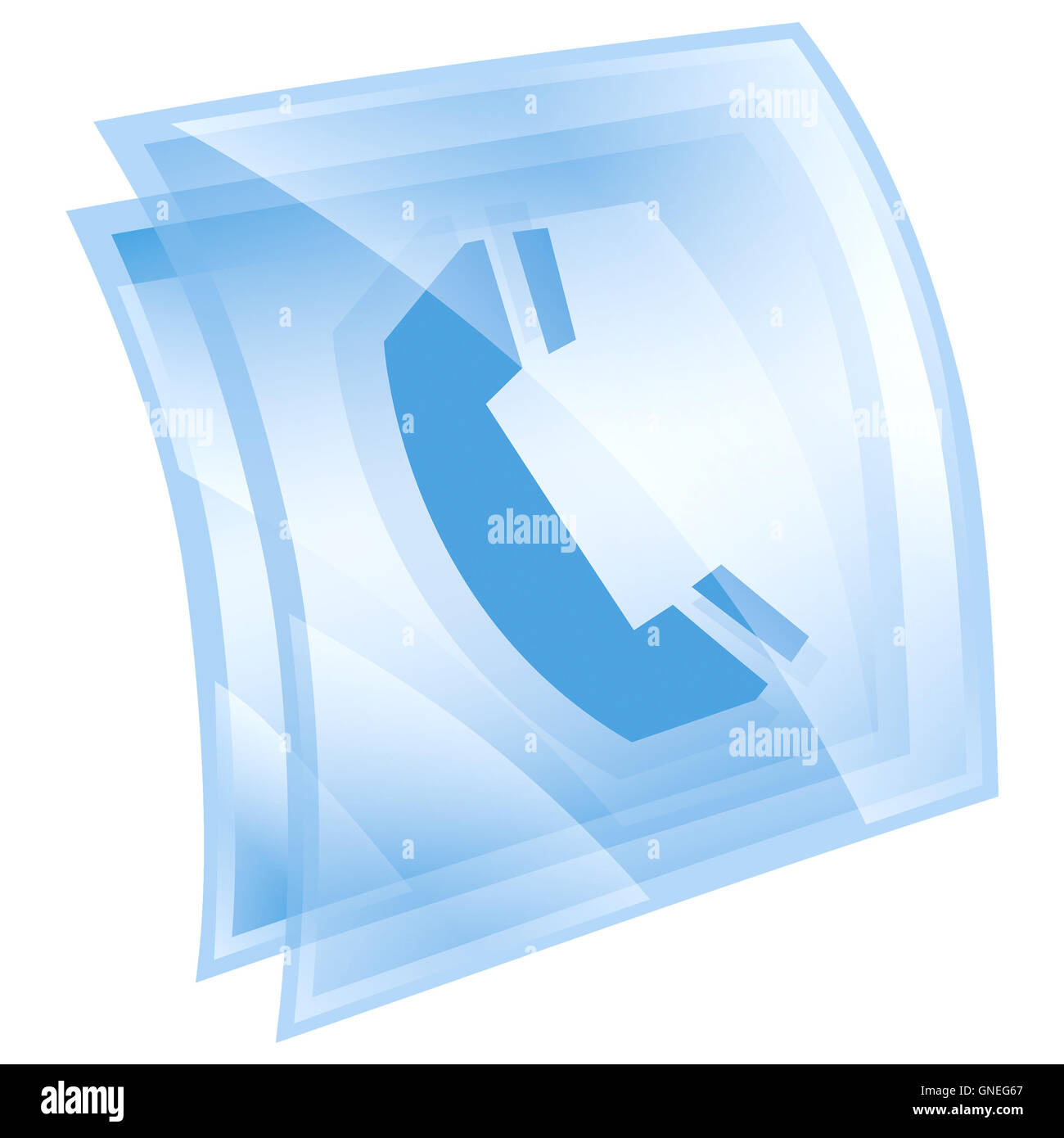 phone icon blue, isolated on white background Stock Photo - Alamy