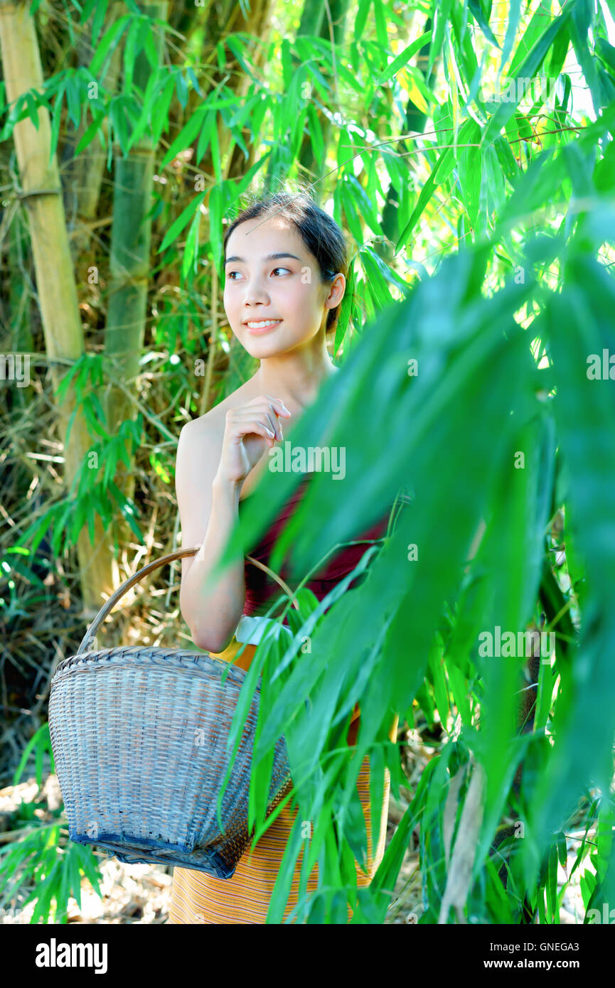 Thai woman portrait ancient hi-res stock photography and images - Alamy