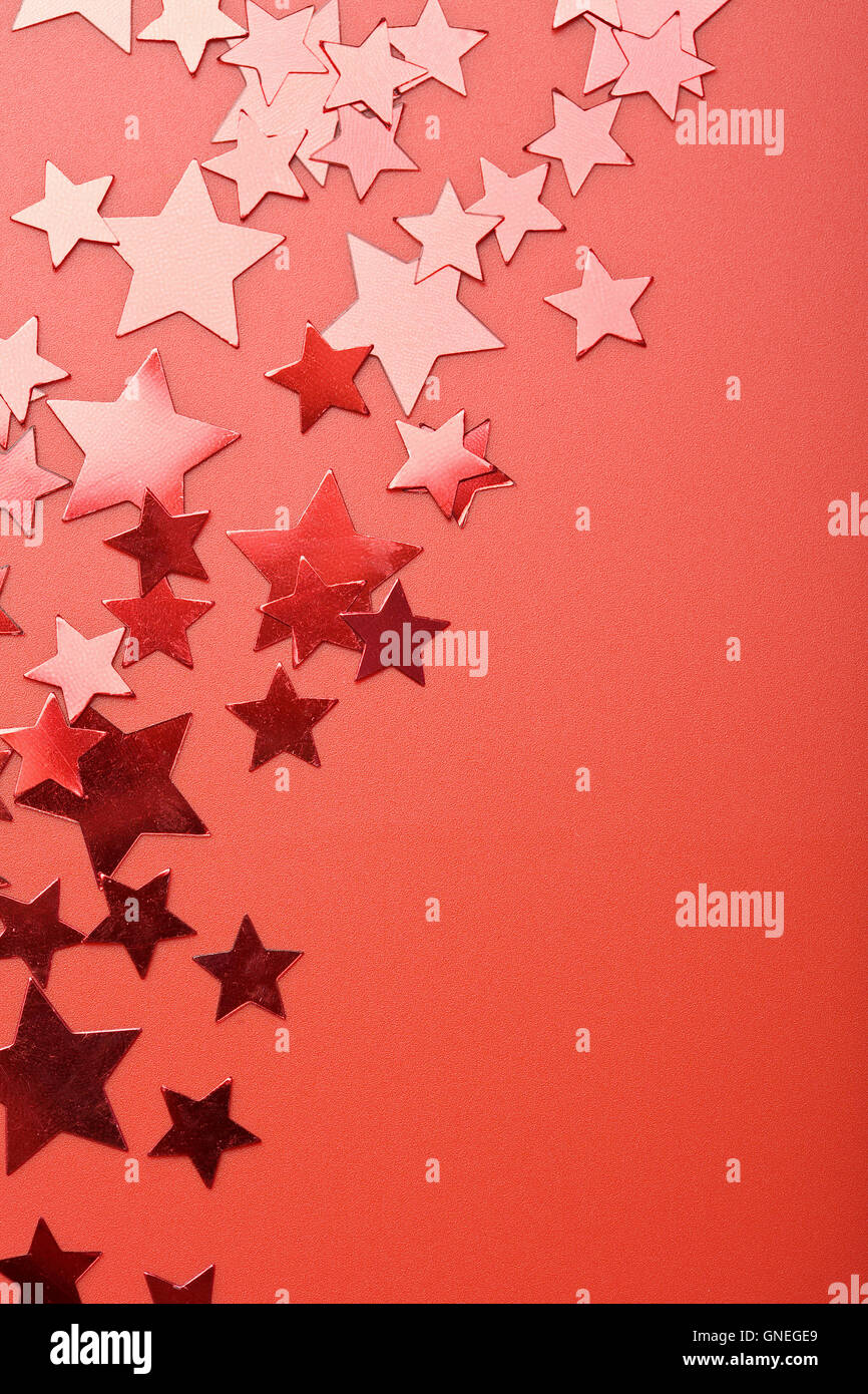 holiday red background with stars Stock Photo - Alamy