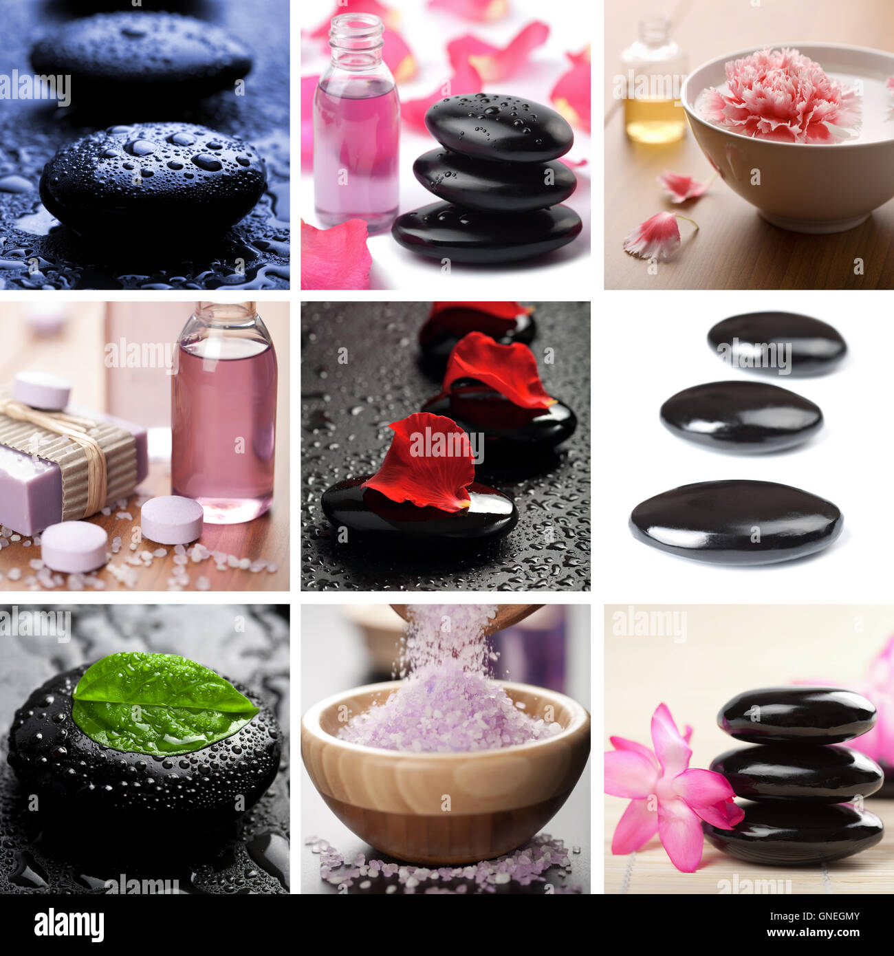 spa and body care collage Stock Photo - Alamy