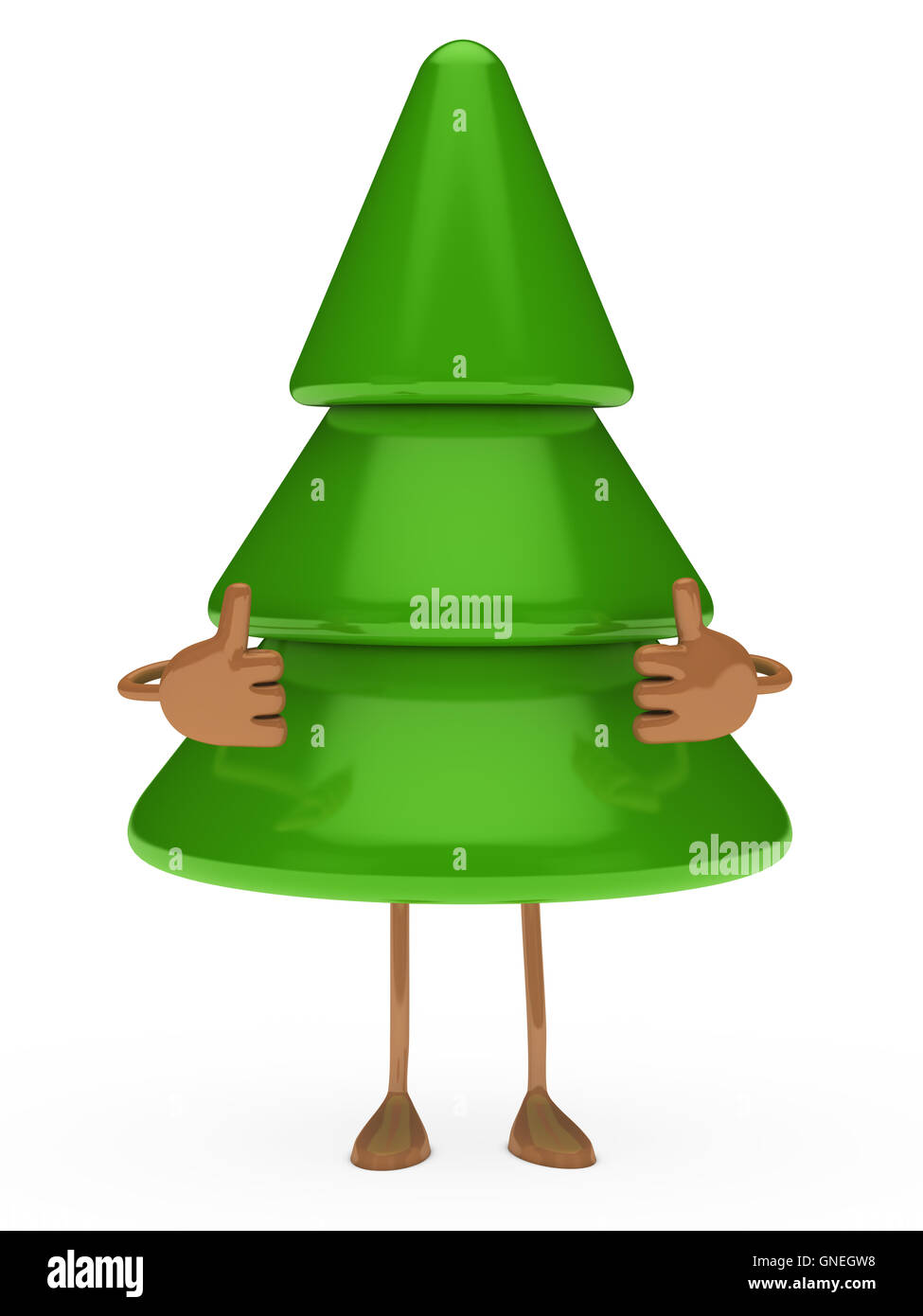 christmas tree figure thumbs up Stock Photo - Alamy